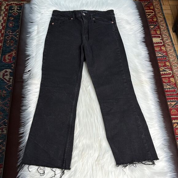 Zara | Jeans | Zara Black High Rise Cropped Jeans | Poshmark